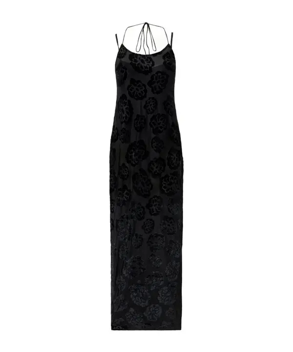 SIR. Vittoria Devoré-velvet Halterneck Gown
