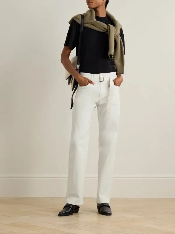 Proenza Schouler Ellsworth Belted Low-rise Straight-leg Jeans