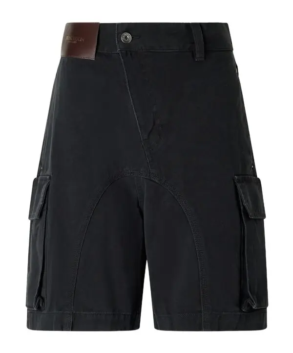 J.W.ANDERSON Twisted Patch Pocket Cotton-twill Shorts