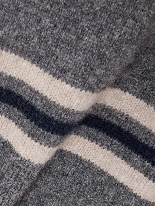 Daughter Edith Striped Wool Polo Sweater