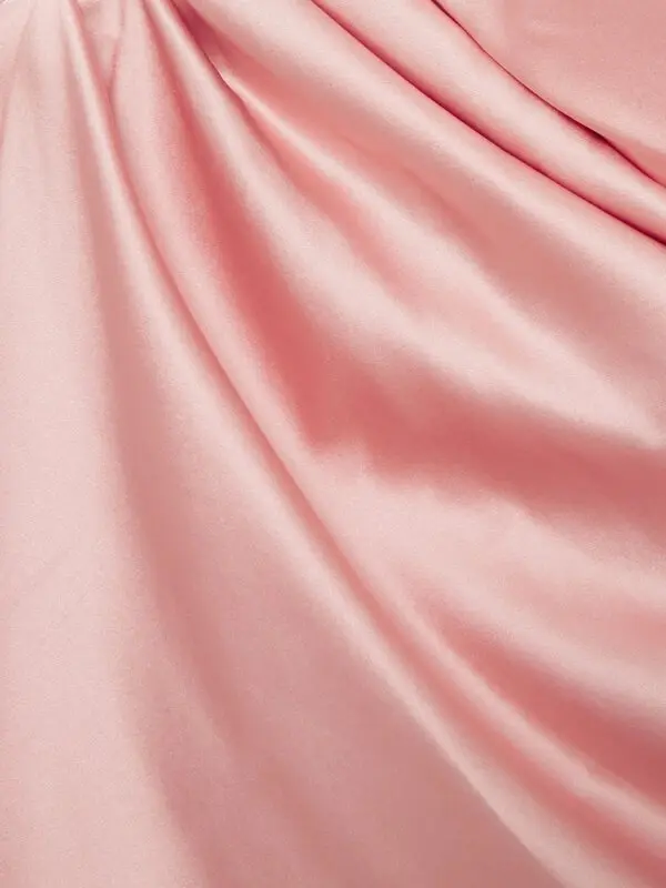 Staud Phare Draped Silk-blend Midi Dress