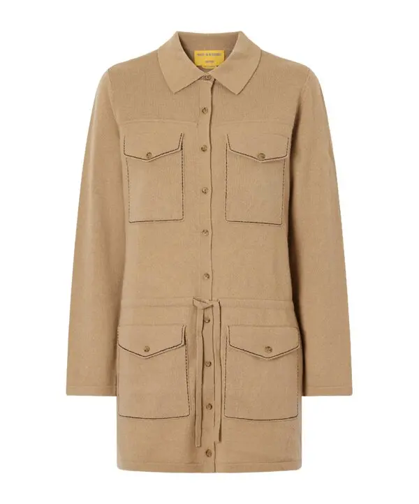 Guest In Residence Drawstring Cashmere Mini Dress