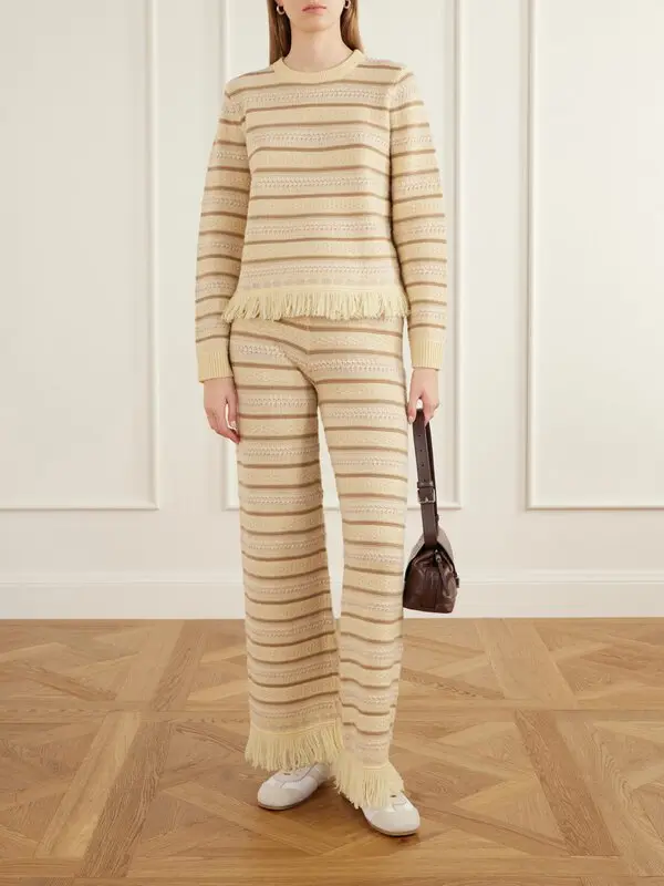 Guest In Residence Blend Knitted Wide-leg Pants