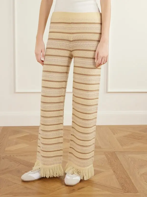 Guest In Residence Blend Knitted Wide-leg Pants