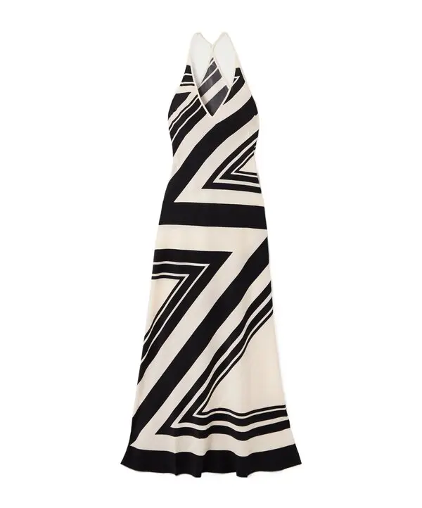 SIR. Printed Silk Maxi Dress