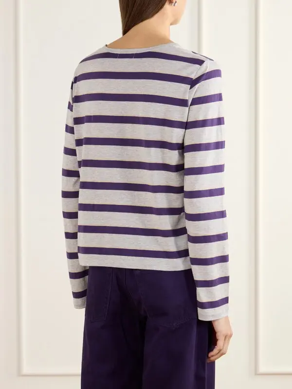 Still Here Striped Cotton-jersey T-shirt
