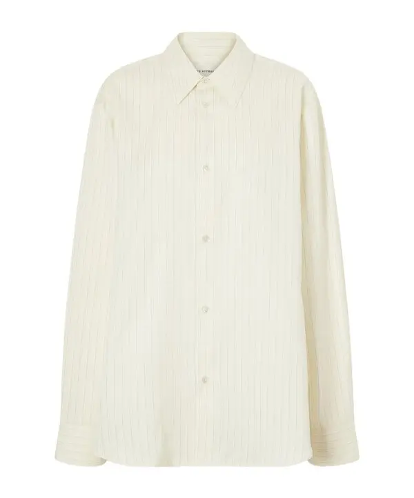 Studio Nicholson Striped Cotton And Silk-blend Shirt