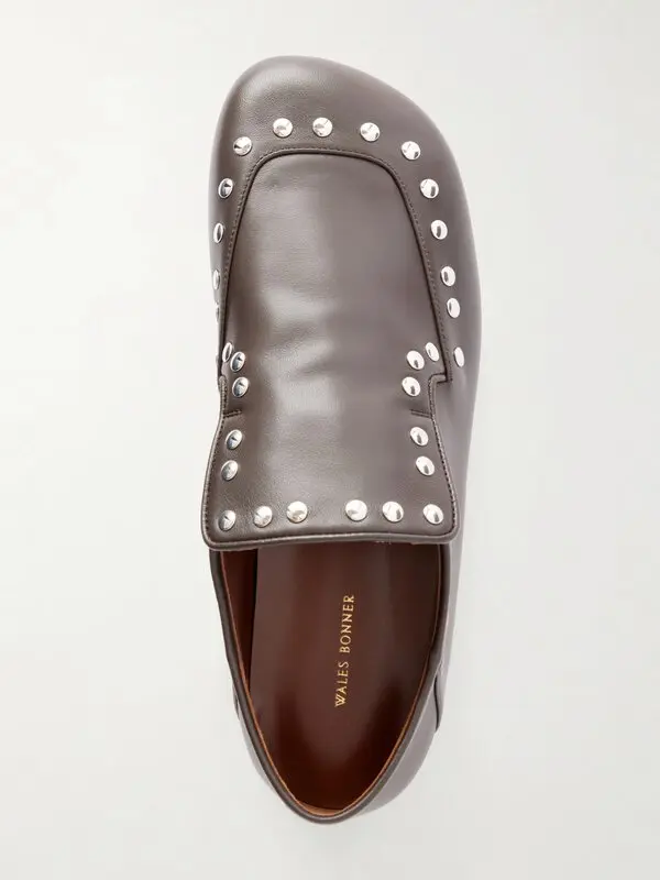 WALES BONNER Studded Leather Loafers