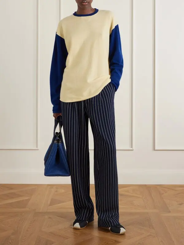 Guest In Residence Loose-fitting Striped Trousers