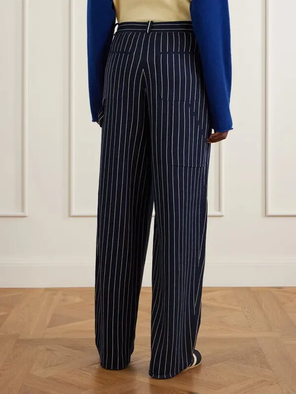 Guest In Residence Loose-fitting Striped Trousers