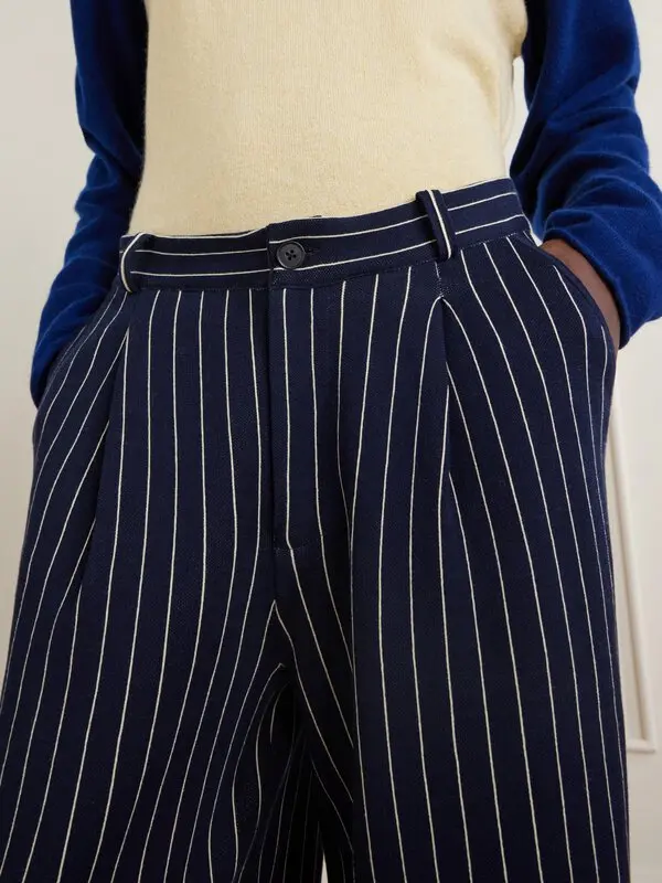 Guest In Residence Loose-fitting Striped Trousers