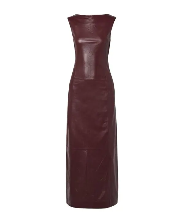 Proenza Schouler Open-back Leather Midi Dress
