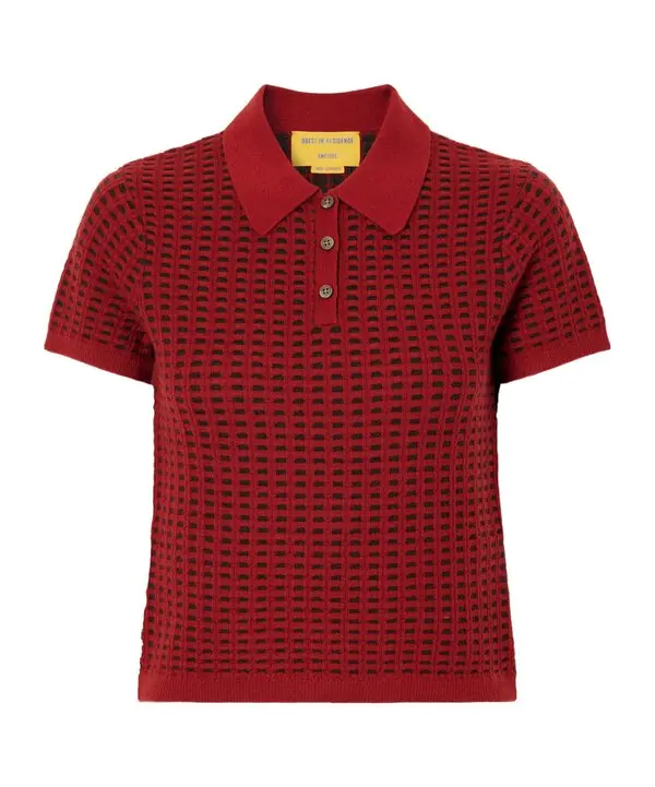 Guest In Residence Cropped Cashmere Polo Shirt