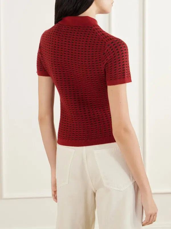 Guest In Residence Cropped Cashmere Polo Shirt