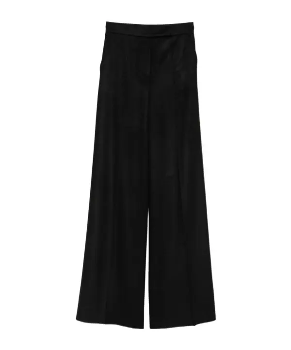 Max Mara Wide Sable-look Camel Trousers - No
