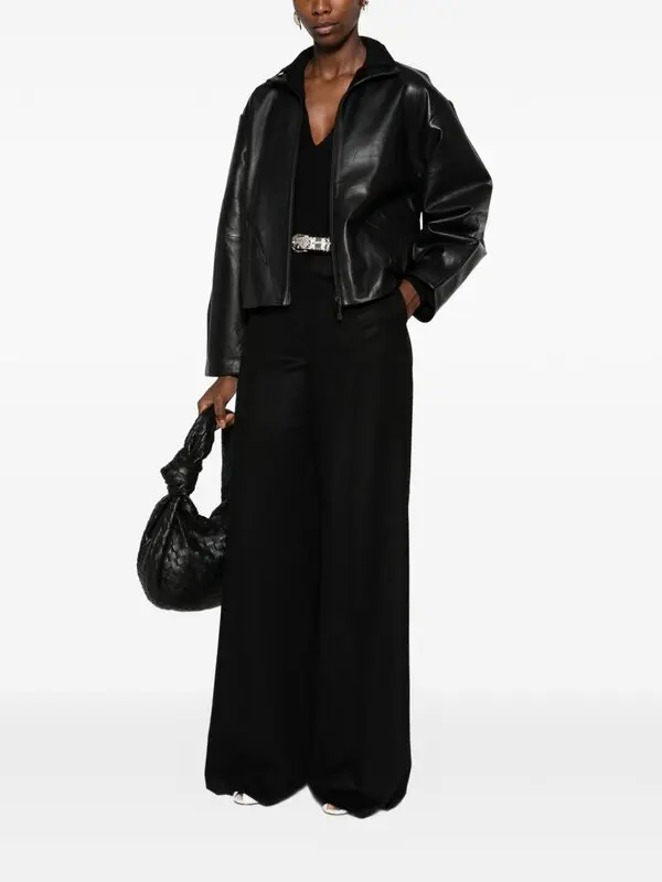 Max Mara Wide Sable-look Camel Trousers
