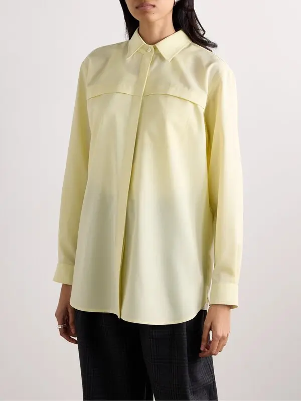 Proenza Schouler Rose Wool-blend Twill Shirt