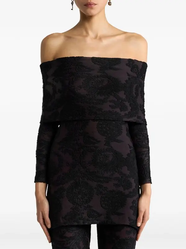 Etro Off-shoulder Knit Top - Black