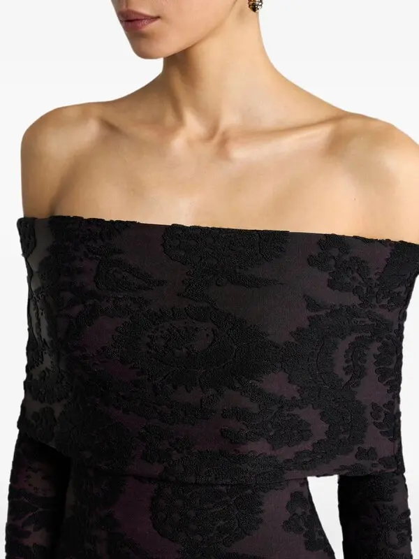 Etro Off-shoulder Knit Top - Black