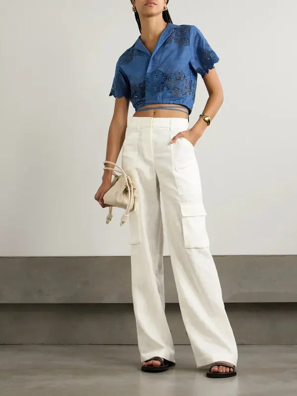 LoveShackFancy Simple Cargo Pants