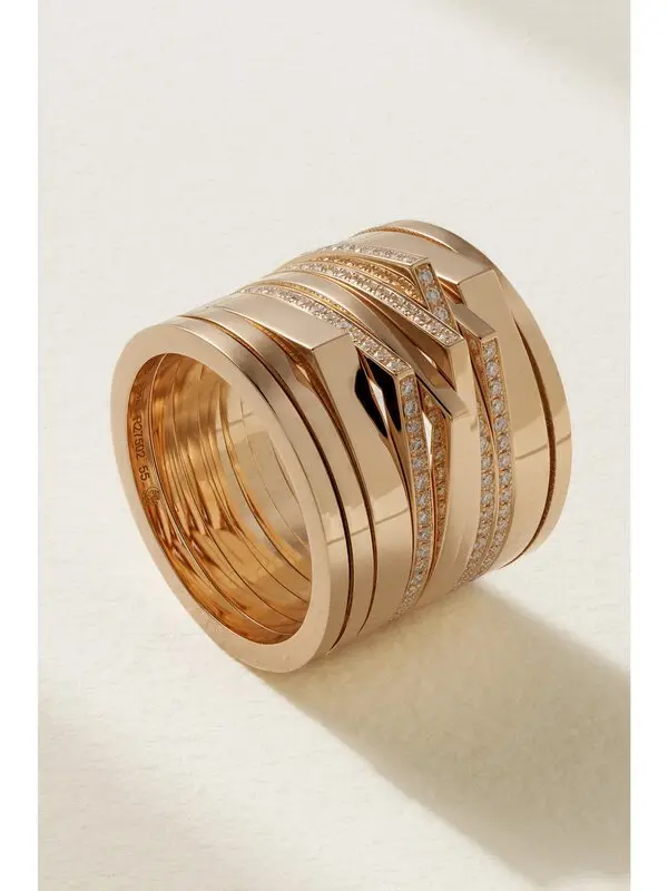 REPOSSI Rose Gold Diamond Ring