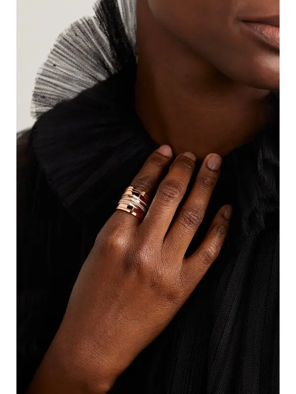 REPOSSI Rose Gold Diamond Ring