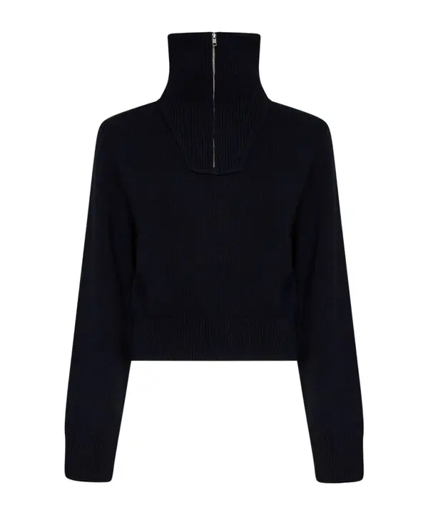 MAISON MARGIELA Zip High Neck Knitted Sweater