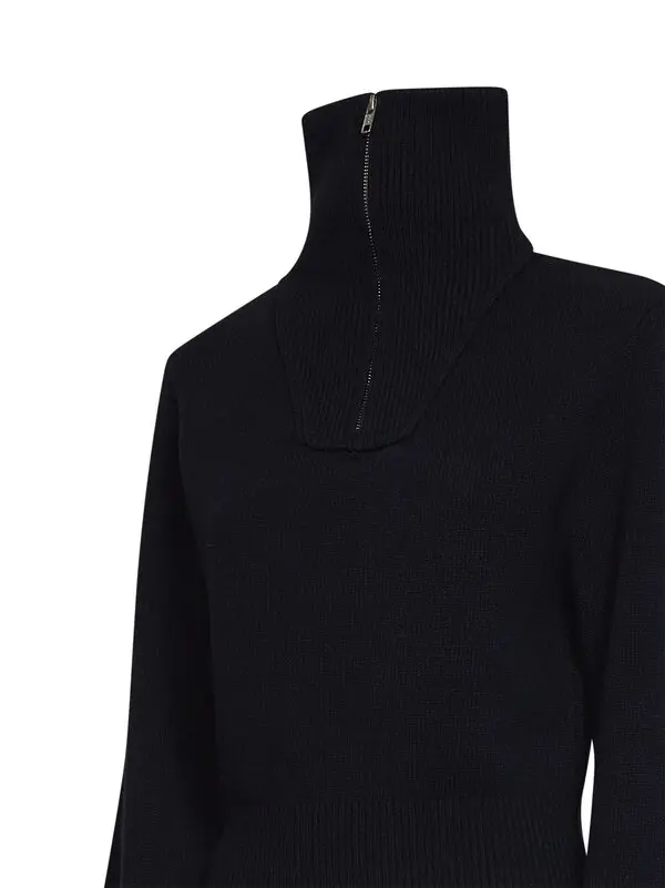 MAISON MARGIELA Zip High Neck Knitted Sweater