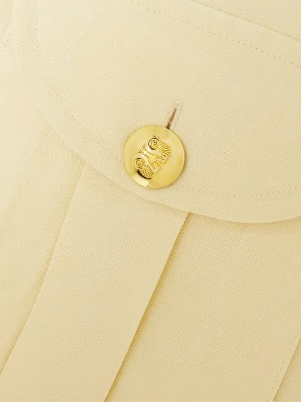 BLAZÉ MILANO Silk-blend Twill Midi Skirt