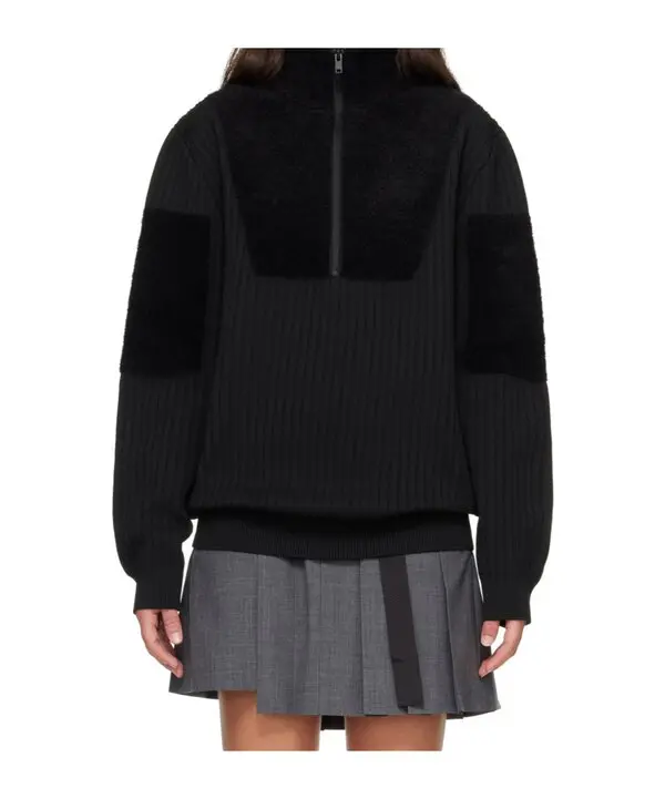 Y3 Half-zip Panelled Sweater