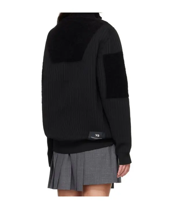 Y3 Half-zip Panelled Sweater