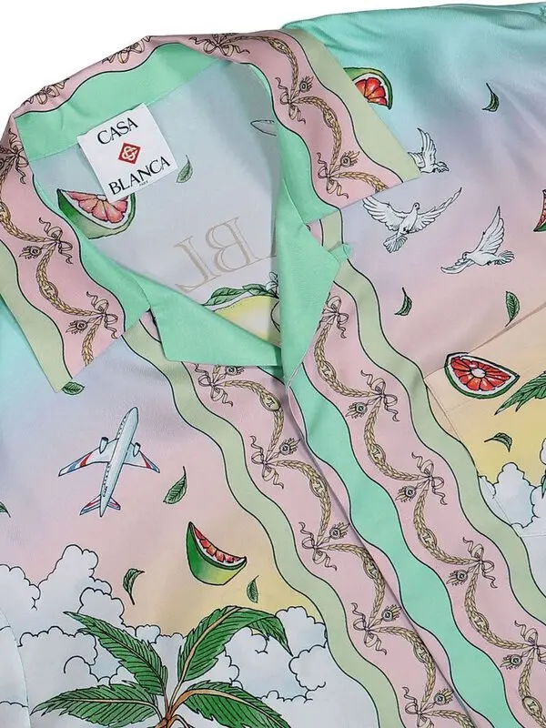 Casablanca Ladurée Tree-print Shirt
