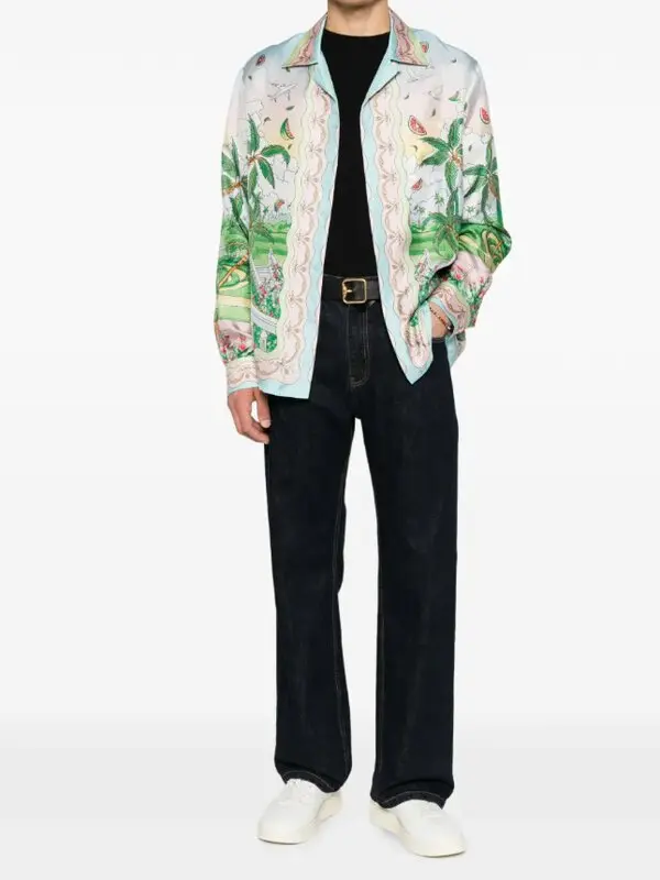Casablanca Ladurée Tree-print Shirt
