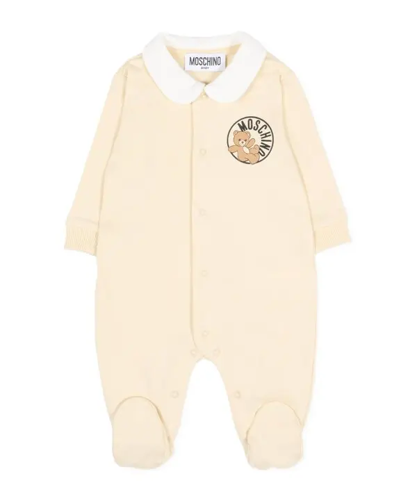 Moschino Romper With Teddy Bear - Beige