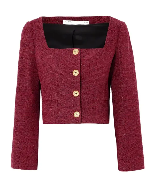 Alessandra Rich Embellished Tweed Jacket