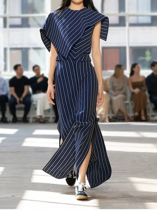 Proenza Schouler Checked Stretch-crepe Maxi Dress