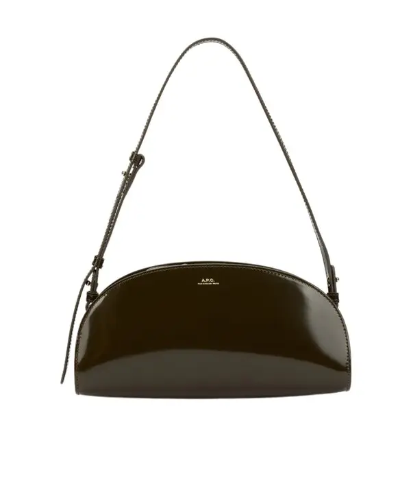A.p.c. Curved Patent Shoulder Bag - No