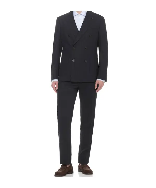 LARDINI Pinstriped Double-breasted Suit