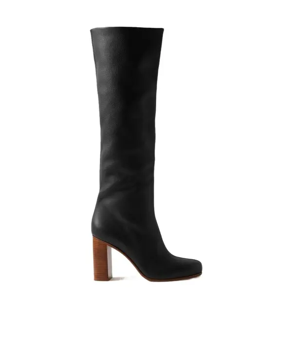 Khaite Textured-leather Knee Boots