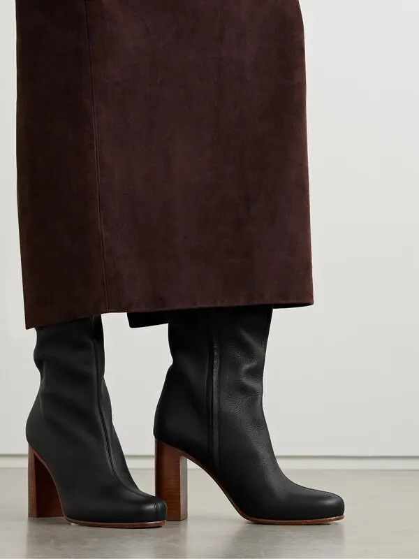Khaite Textured-leather Knee Boots