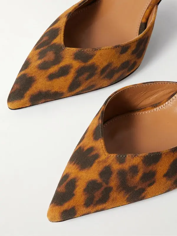 AQUAZZURA Leopard-print Suede Pumps