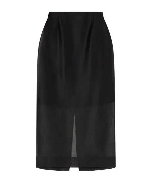 Carolina Herrera Silk-organza Midi Skirt