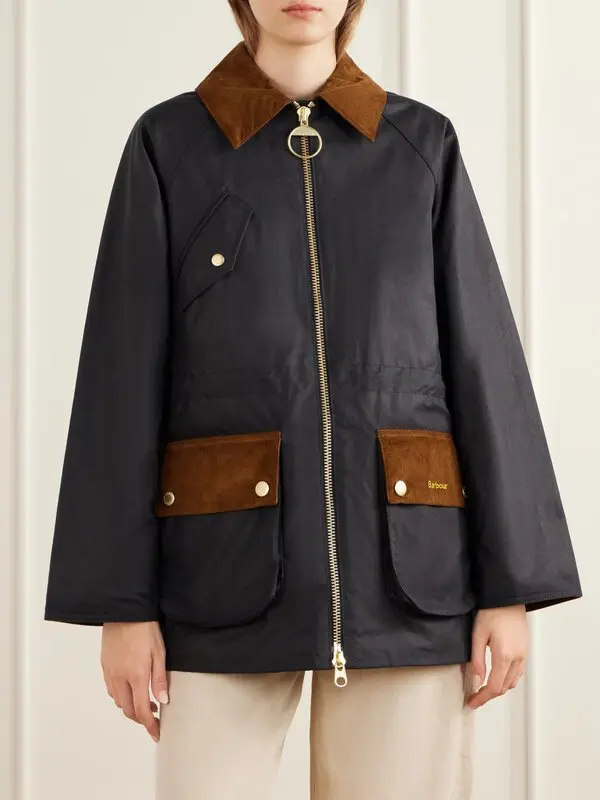 Barbour Corduroy-trimmed Cotton Jacket
