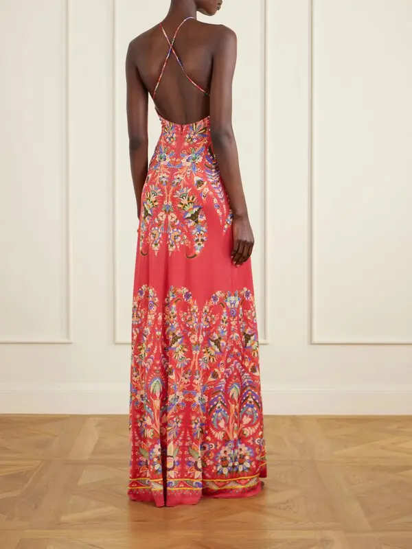 Etro Floral-print Crepe Maxi Dress