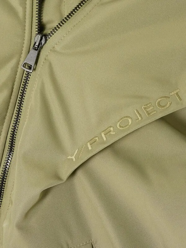 Y/project Zip-detailed Embroidered Padded Shell Bomber
