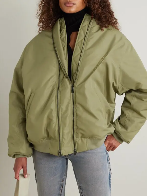 Y/project Zip-detailed Embroidered Padded Shell Bomber
