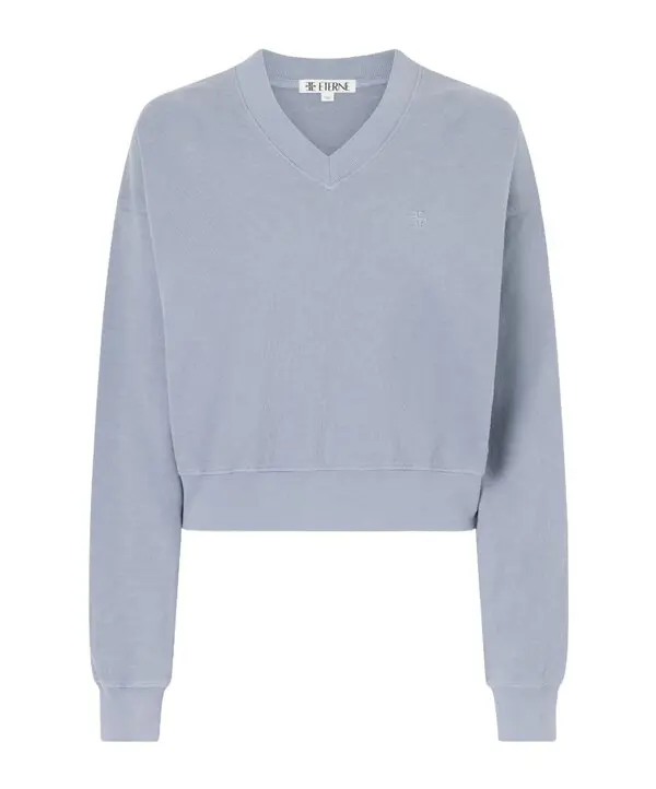 Eterne Embroidered Cotton-jersey Sweater