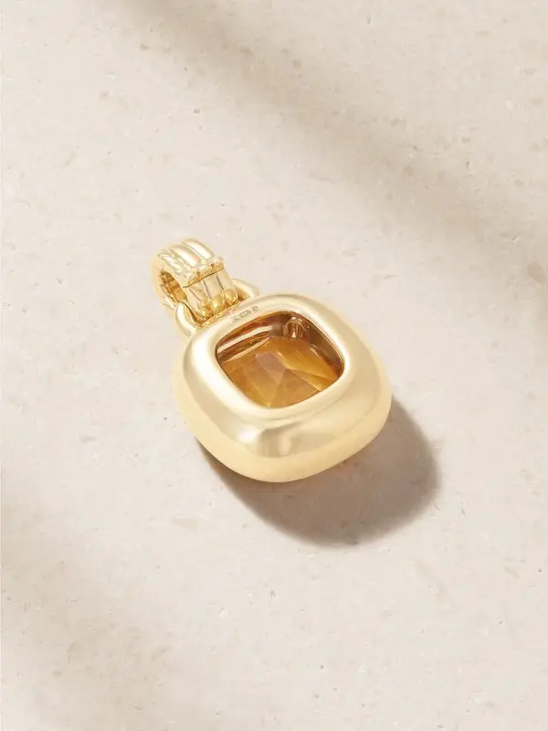 David Yurman 18-karat Gold, Citrine And Diamond Pendant