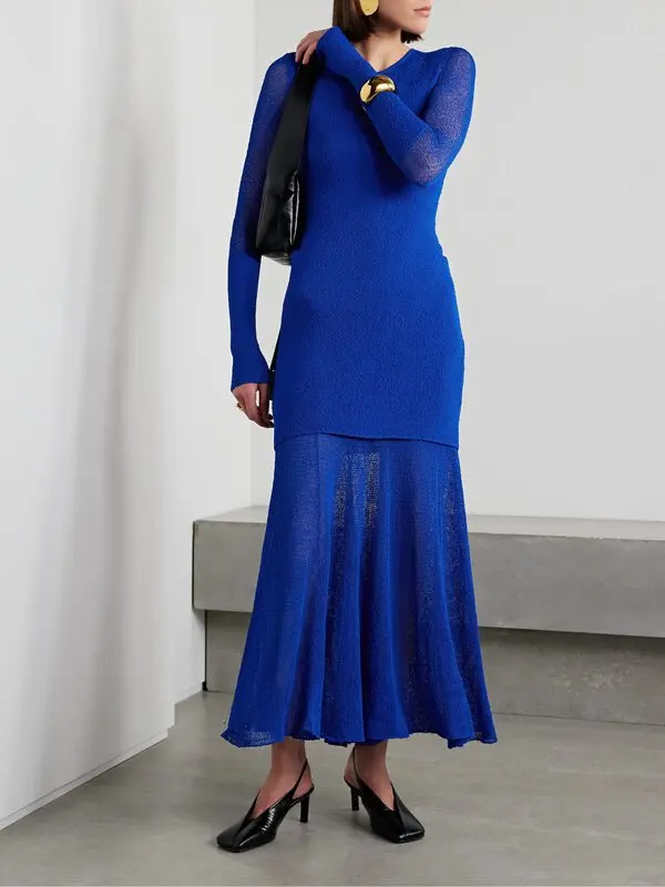 Proenza Schouler Layered Knitted Maxi Dress
