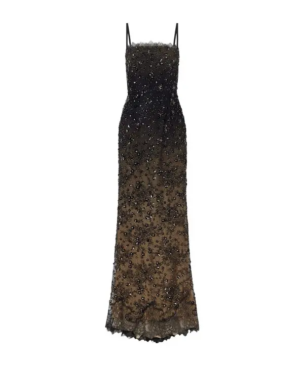 Elie Saab Sequins-embellished Lace Tulle Gown